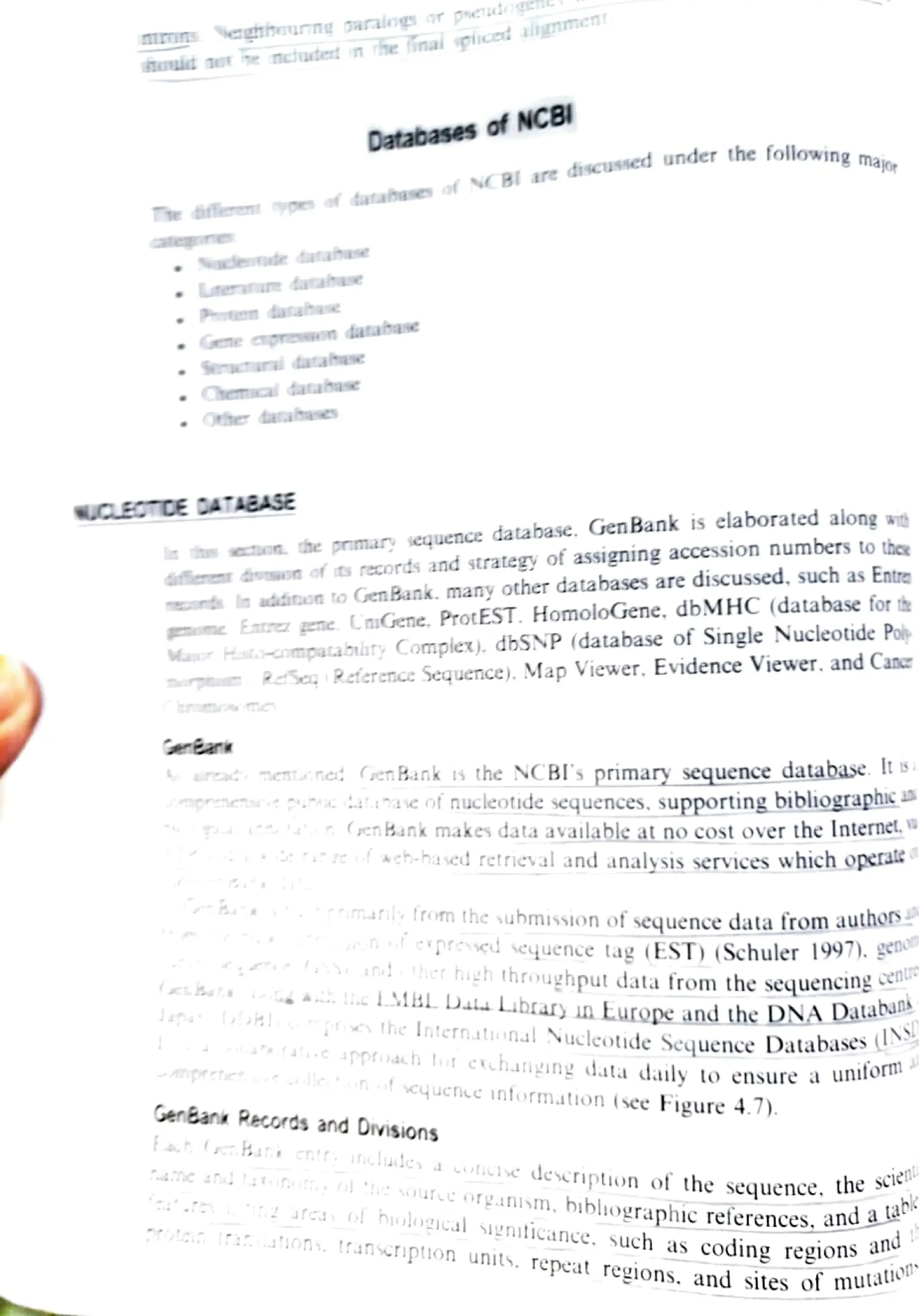 ncbi embl notes bioinformatics unit notes | PDF