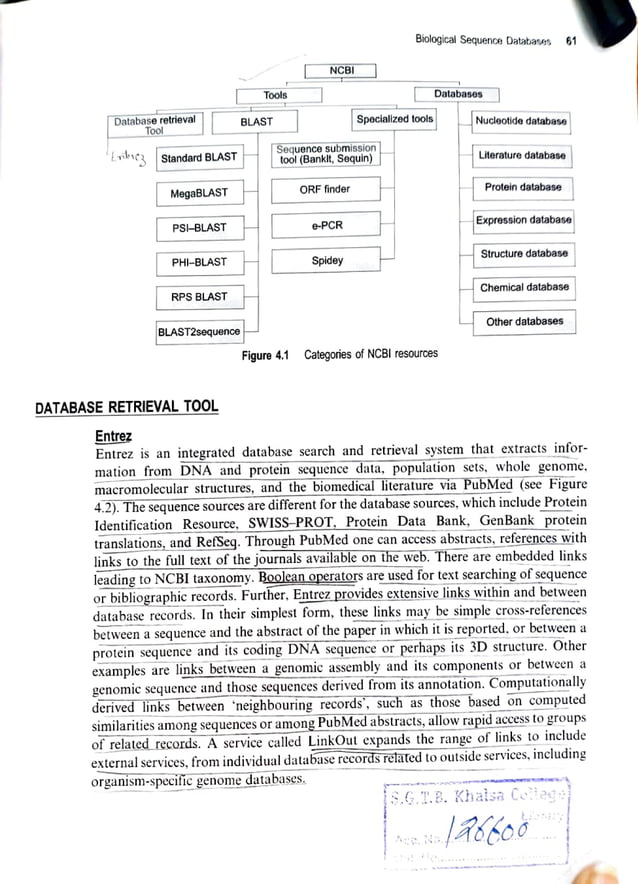 ncbi embl notes bioinformatics unit notes | PDF