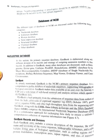 ncbi embl notes bioinformatics unit notes | PDF
