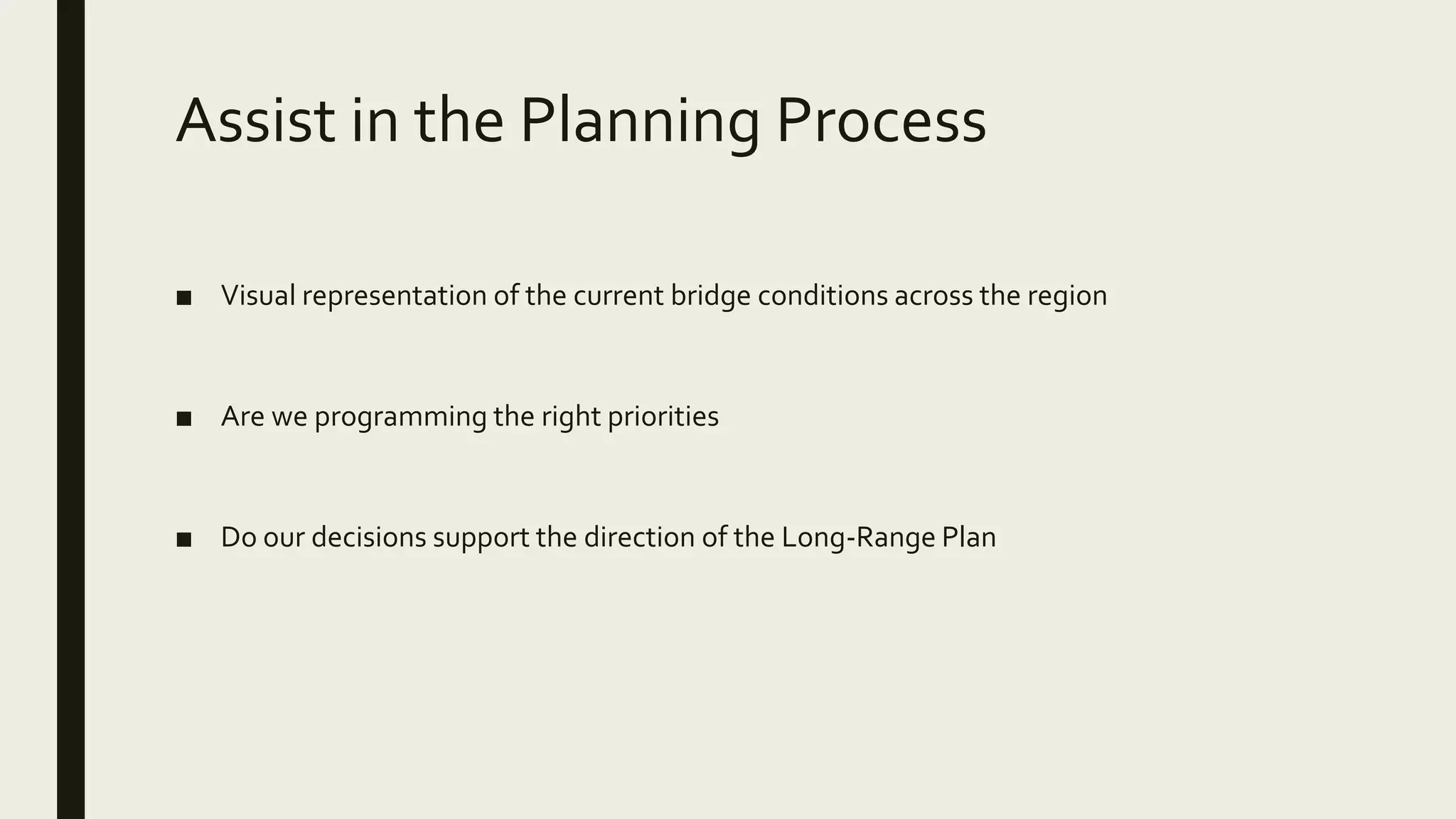 Bridge Condition Dashboard: Bridge Condition Dashboard | PPTX