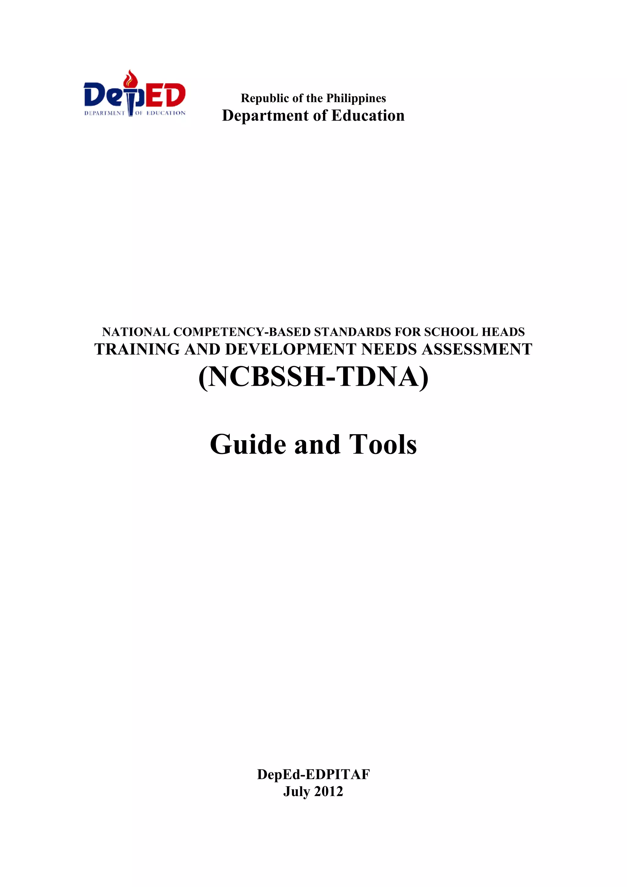 DepEd National Competency-Based Standards for School Heads | PDF