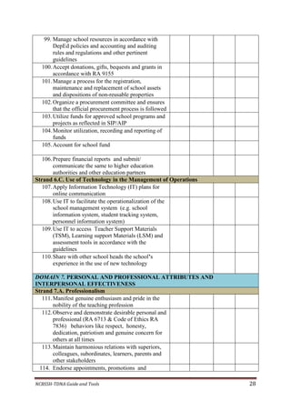 DepEd National Competency-Based Standards for School Heads | PDF
