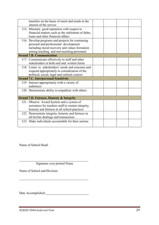 DepEd National Competency-Based Standards for School Heads | PDF