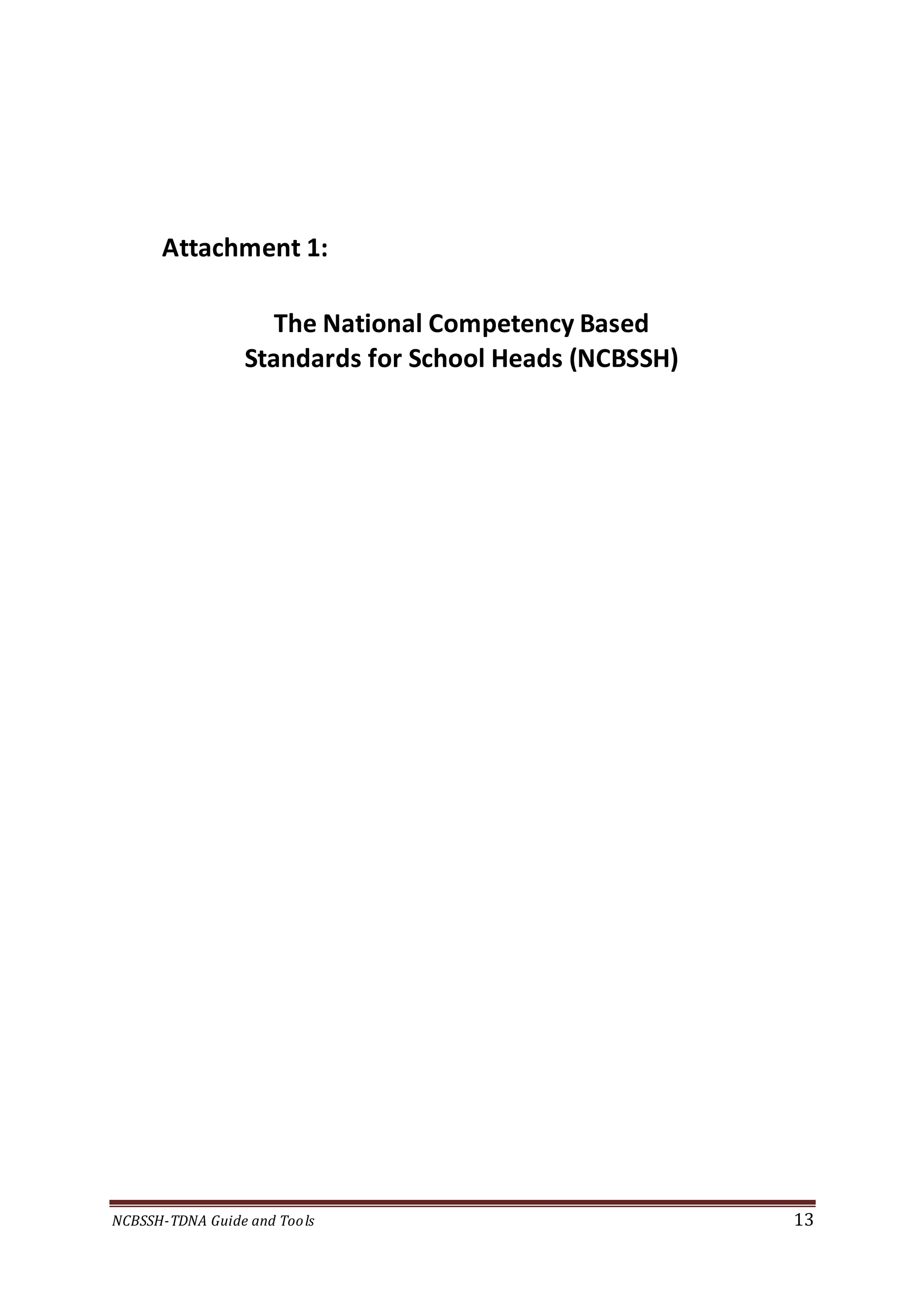 DepEd National Competency-Based Standards for School Heads | PDF