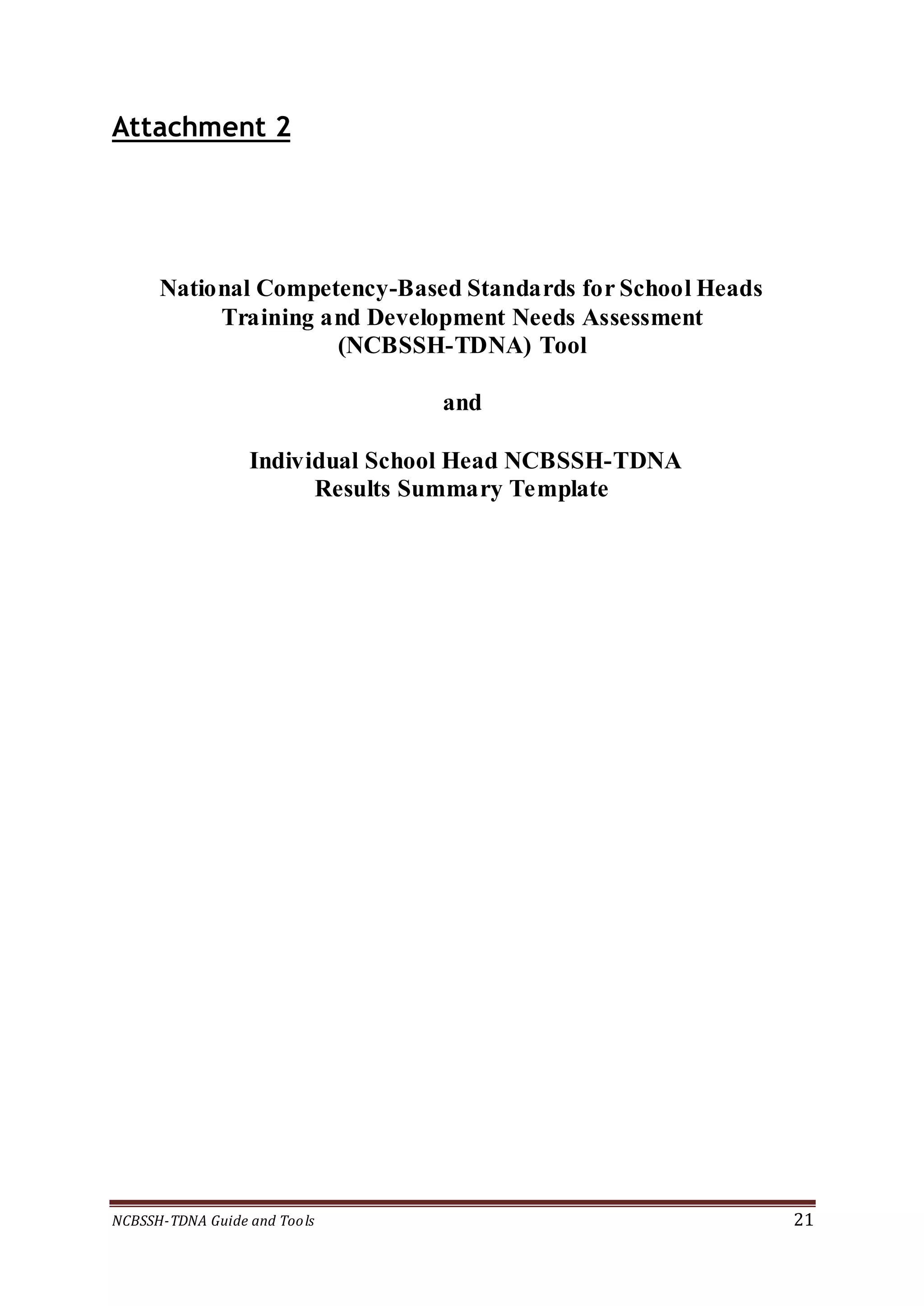 DepEd National Competency-Based Standards for School Heads | PDF