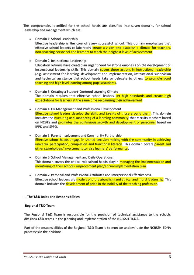 DepEd National Competency-Based Standards for School Heads | PDF