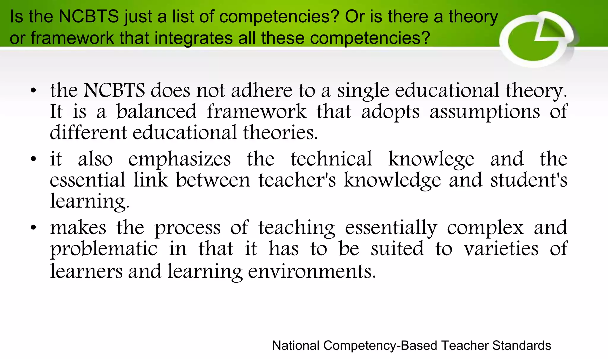 NCBTS (National Competency-Based Teacher Standards) | PPTX