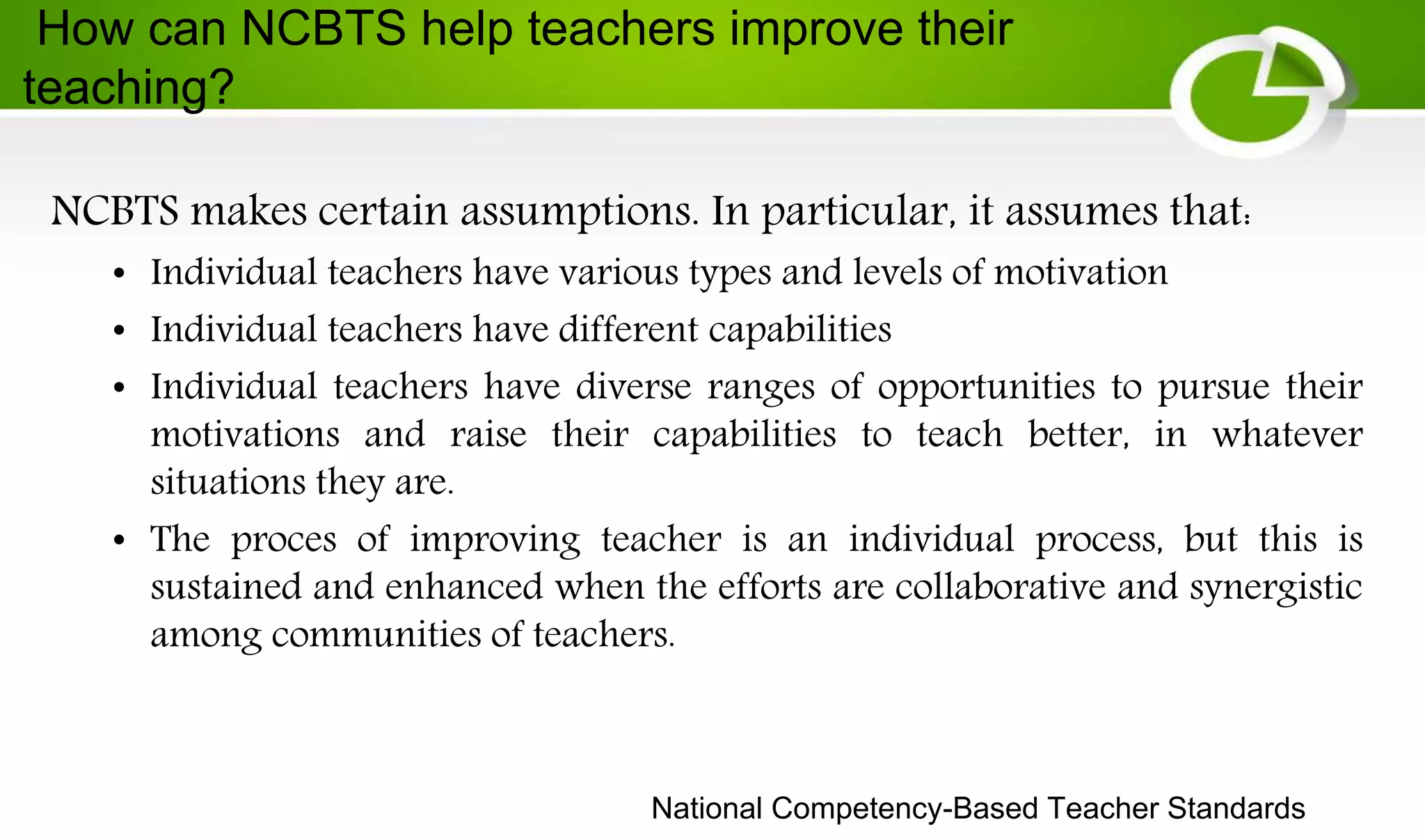NCBTS (National Competency-Based Teacher Standards) | PPTX