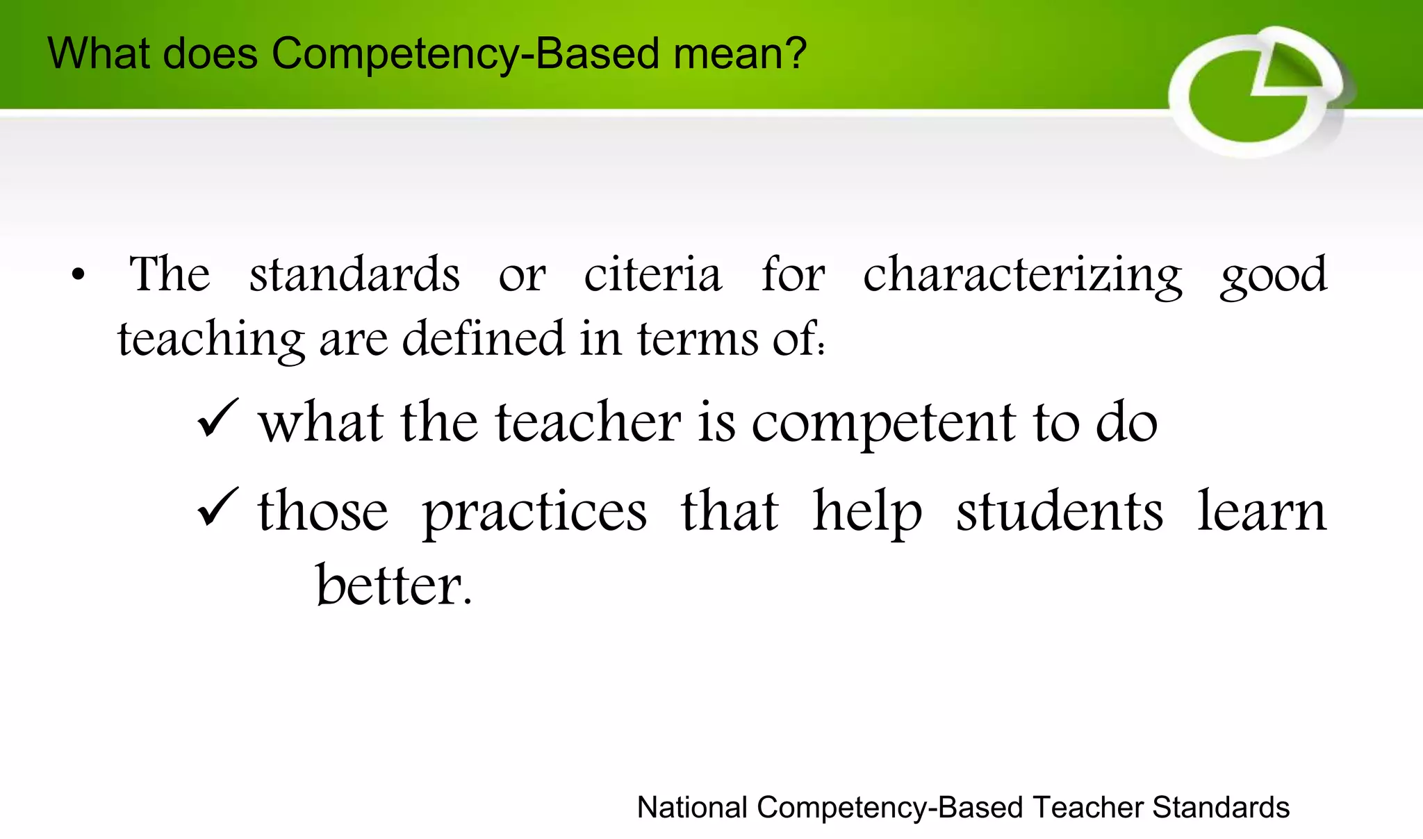 NCBTS (National Competency-Based Teacher Standards) | PPTX