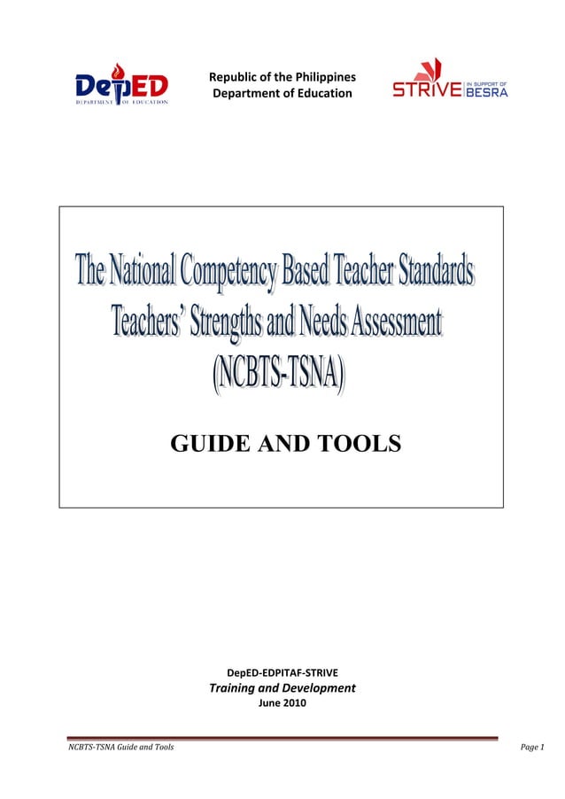 Ncbts tsna-guide-and-tools | PDF | Professional School | Postgraduate Education