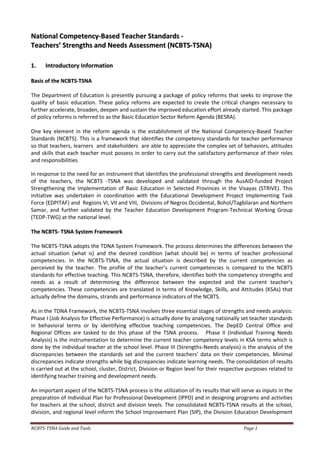 Ncbts tsna-guide-and-tools | PDF