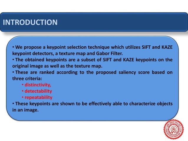 Salient KeypointSelection for Object Representation | PPT
