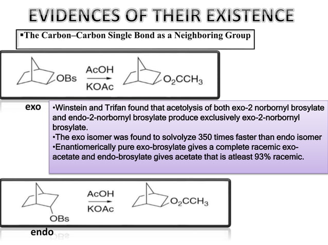 Nonclassical Carbocation | PPTX
