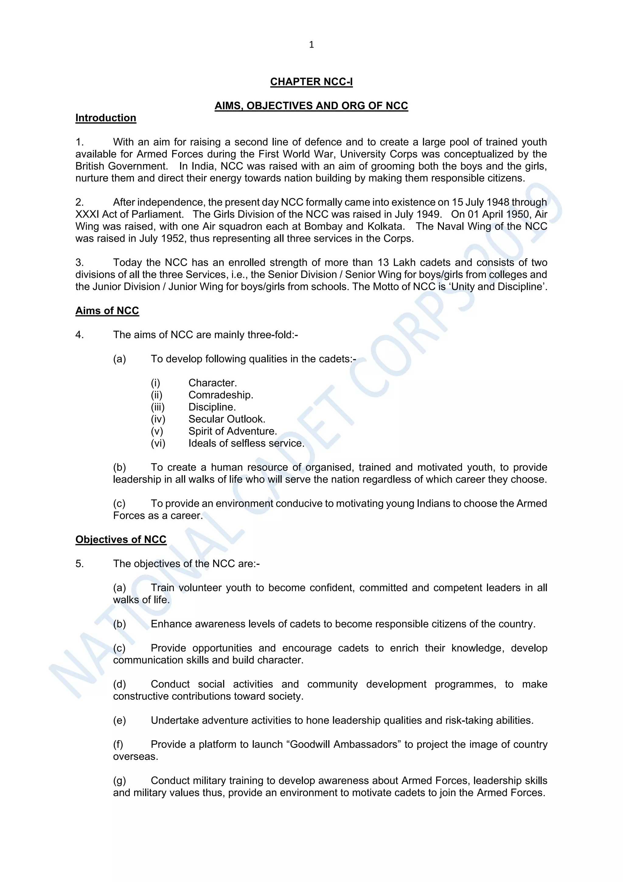 National Cadet Corps(NCC) | PDF