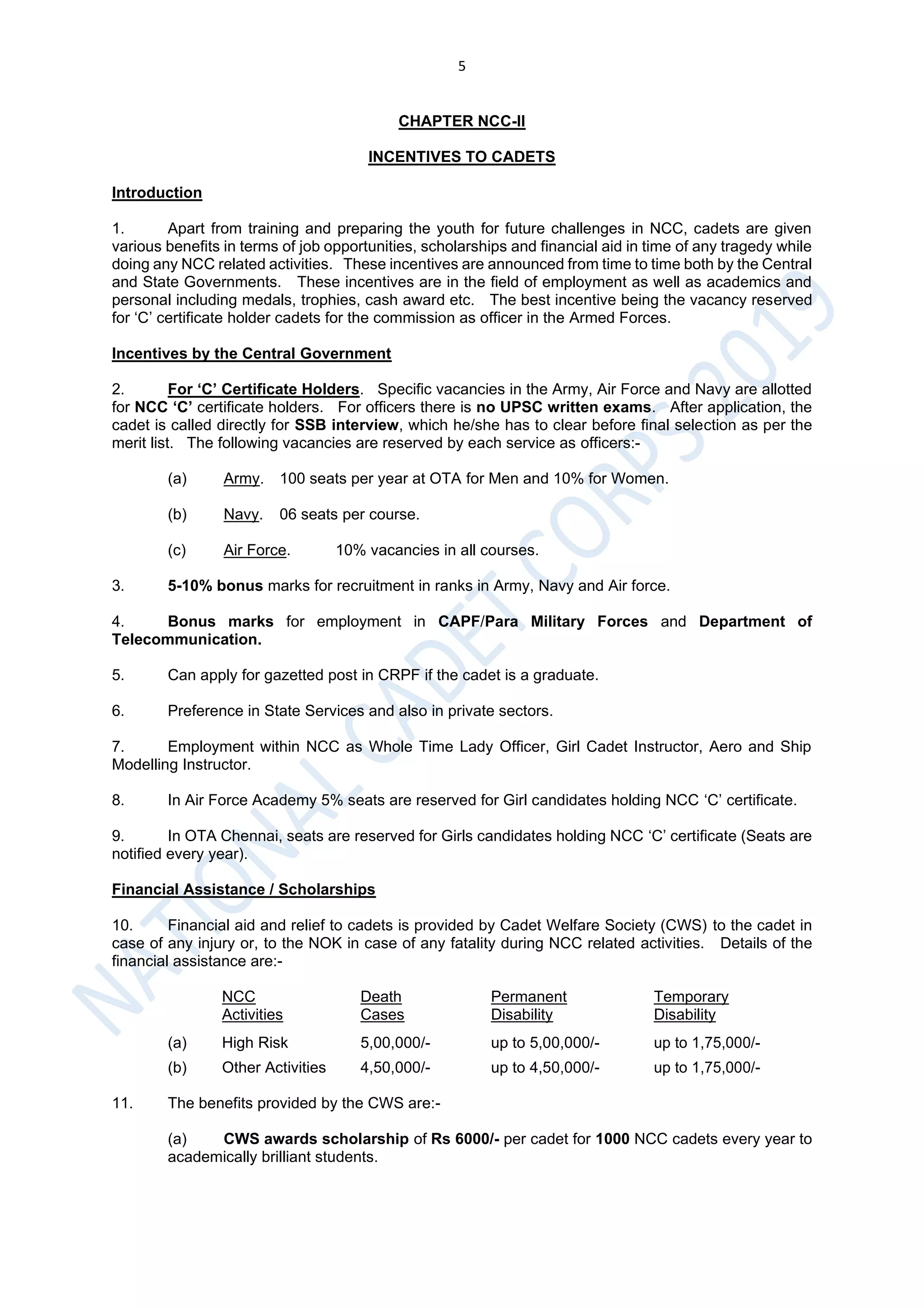 National Cadet Corps(NCC) | PDF