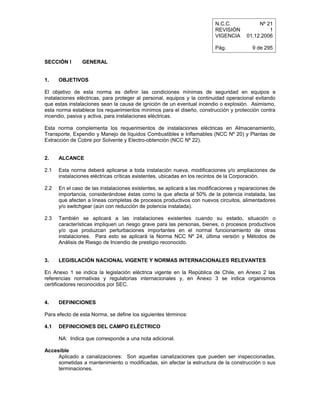 Ncc 21 contra incendios instalc. eléctricas rev.1 | DOC