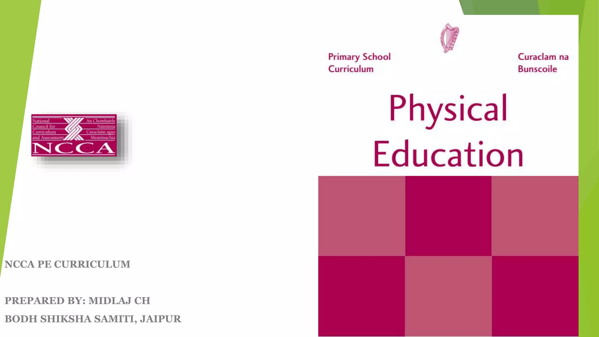 NCCA' (National Council For curriculum and Assesment) physical ...