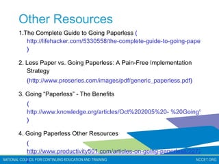 NCCET Webinar - Go PaperLESS! Effective Ways to Eliminate Class ...