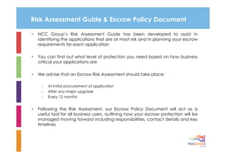 Ncc Group Escrow Overview 2010 | PDF | Business | Business and Finance