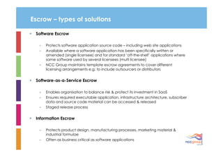 Ncc Group Escrow Overview 2010 | PPT