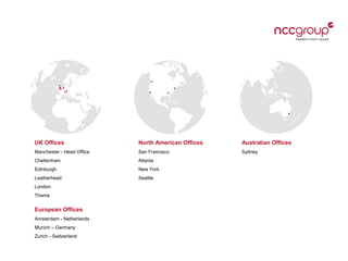 Ncc group overview presentation august 2012 final | PPT