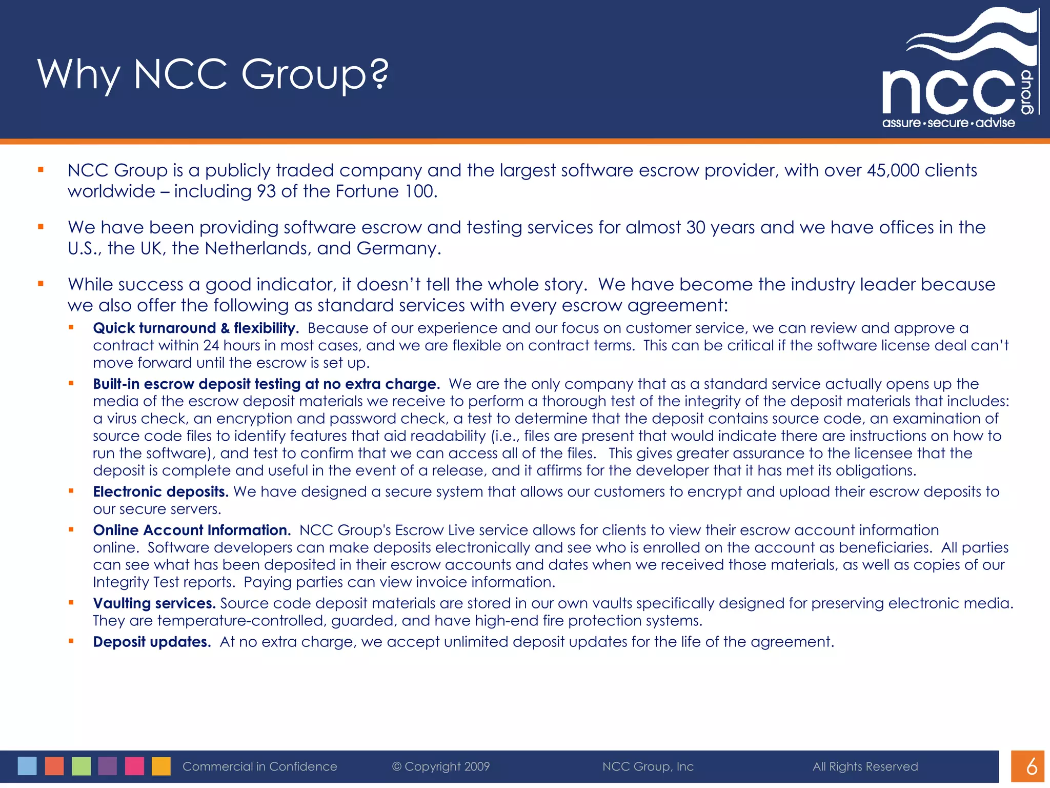 NCC Group Software Escrow Services | PPT