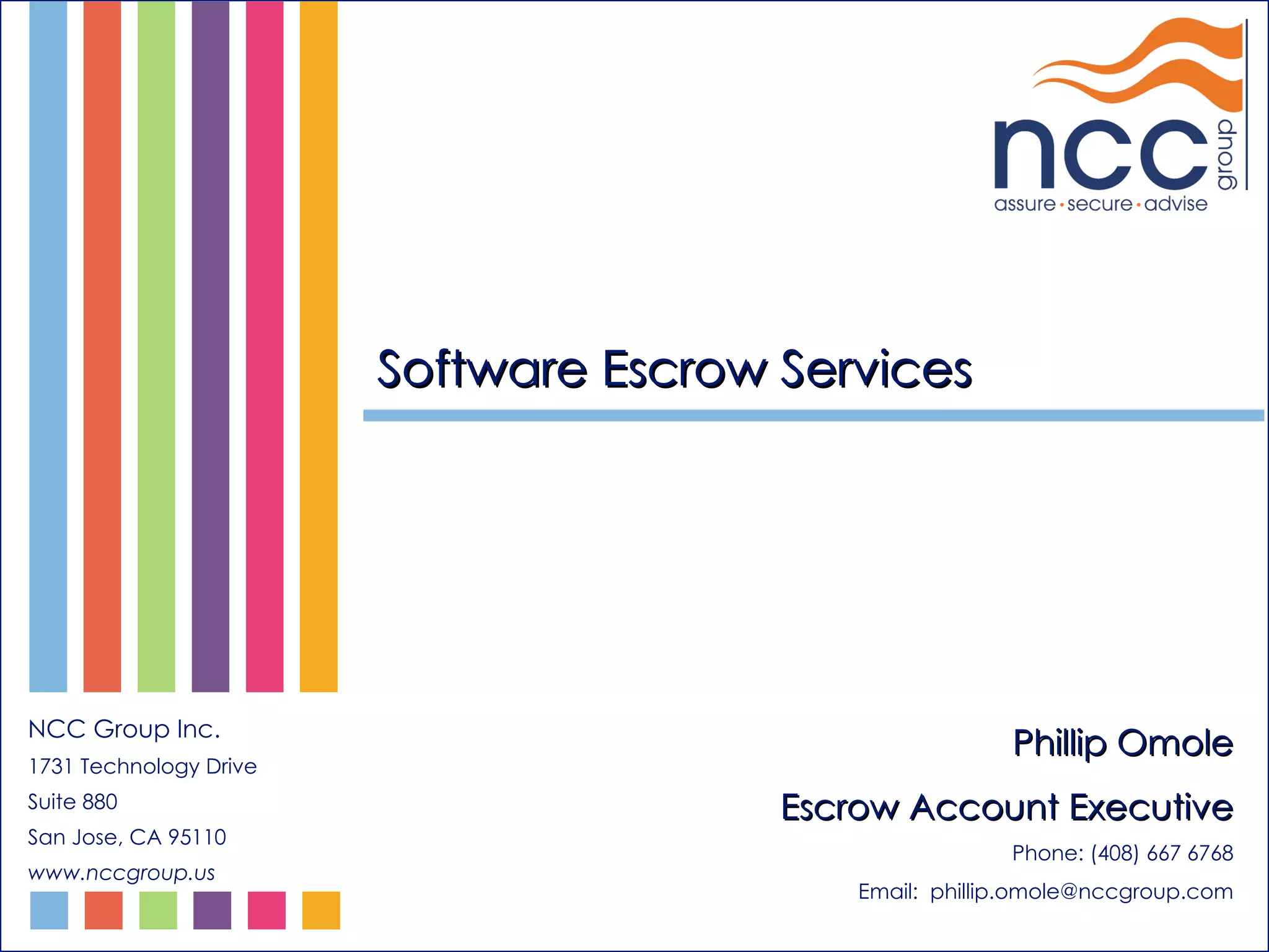 NCC Group Software Escrow Services | PPT