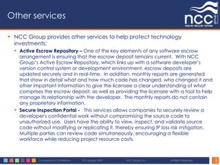 NCC Group Software Escrow Services | PPT