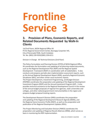 NEDA XII Citizen's Charter | PDF