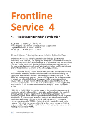 NEDA XII Citizen's Charter | PDF