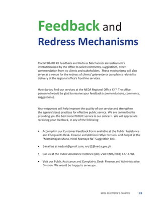 NEDA XII Citizen's Charter | PDF