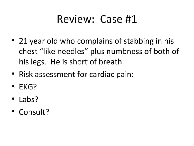Chest Pain Evaluation in Corrections | PPT | Heart and Cardiovascular ...