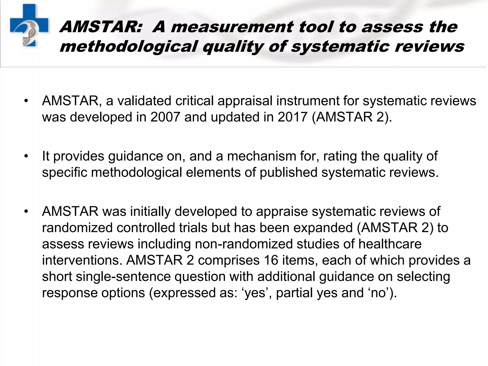 Spotlight Webinar: AMSTAR 2 | PPTX