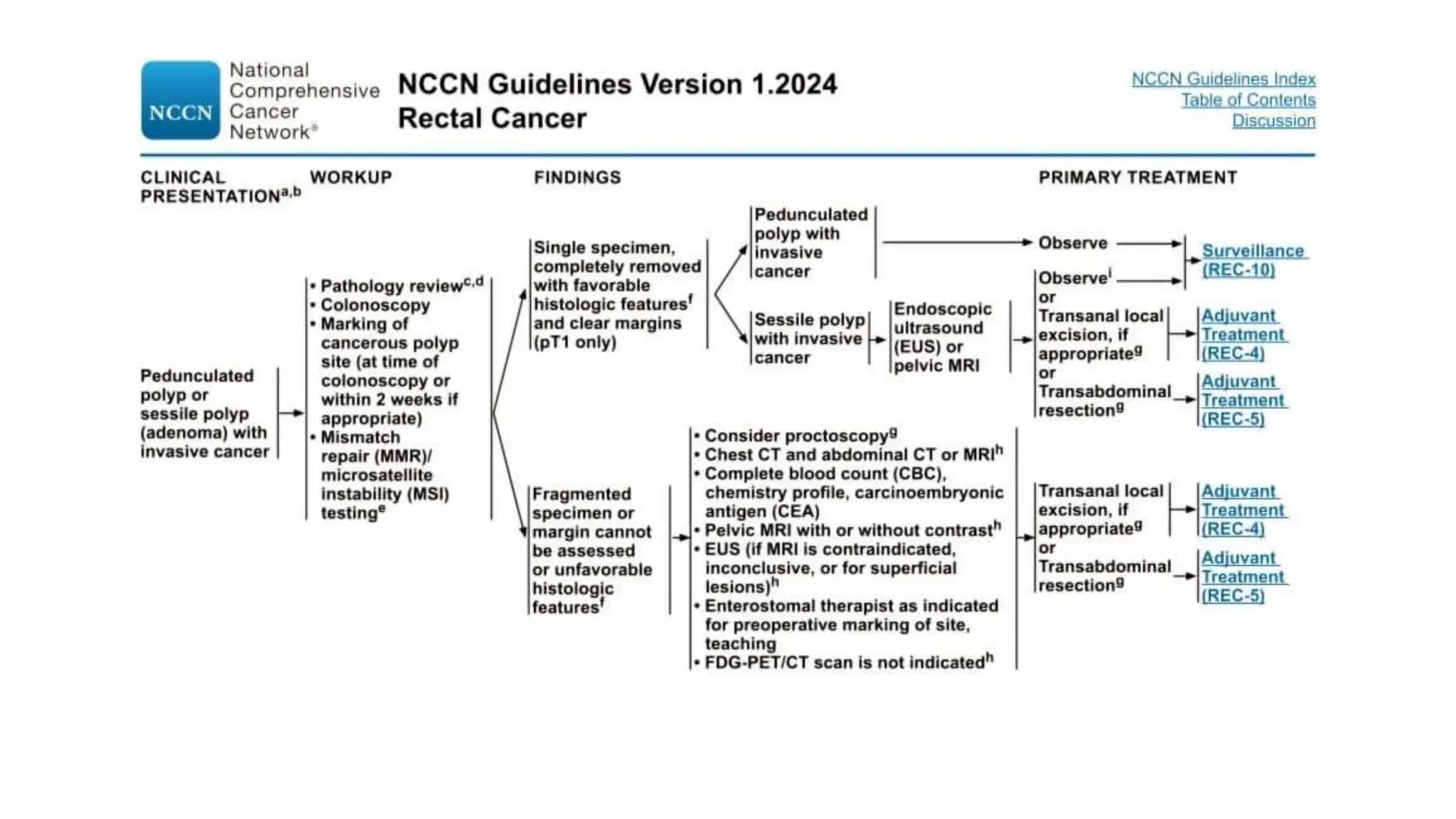 Rectal cancer management , Nccn guideline 2024 .pptx | Digestive Disorders | Diseases and Conditions