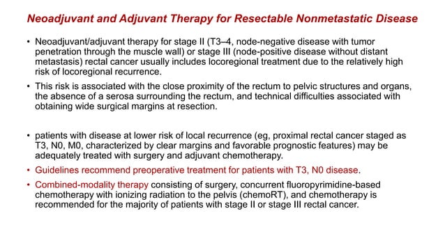 Rectal cancer management , Nccn guideline 2024 .pptx | Digestive Disorders | Diseases and Conditions