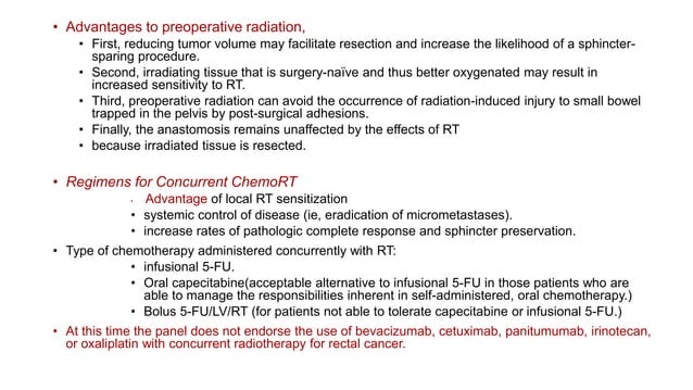 Rectal cancer management , Nccn guideline 2024 .pptx | Digestive Disorders | Diseases and Conditions