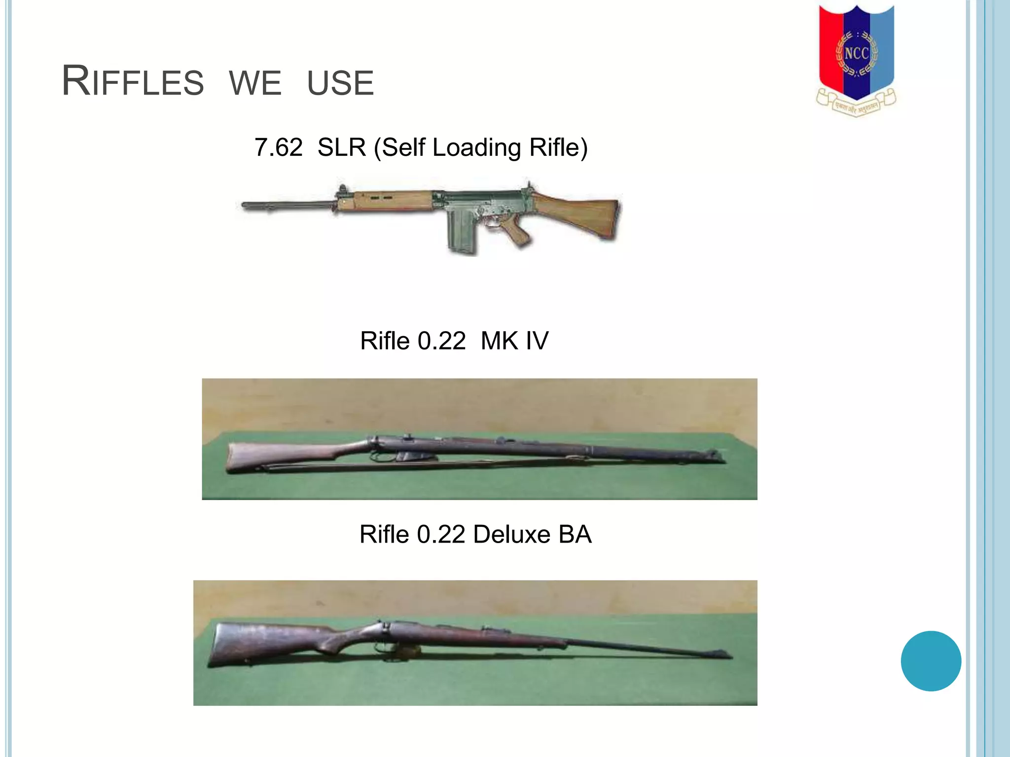 NCC Weapon training (4 TN CTC NCC) | PPTX