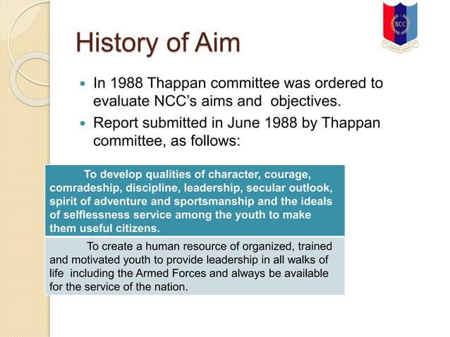 Ncc History (4 TN CTC) | PPT