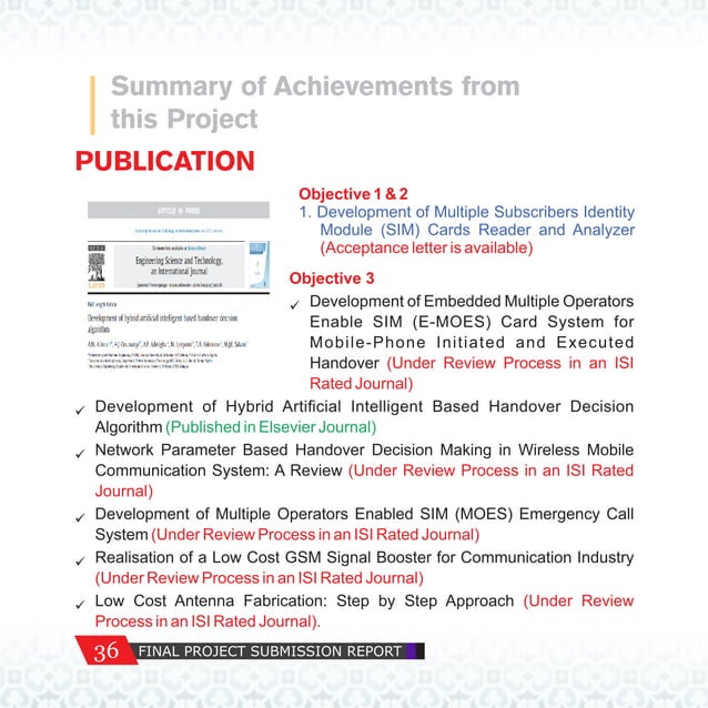 NCC FUNDED PROJECTS | PDF