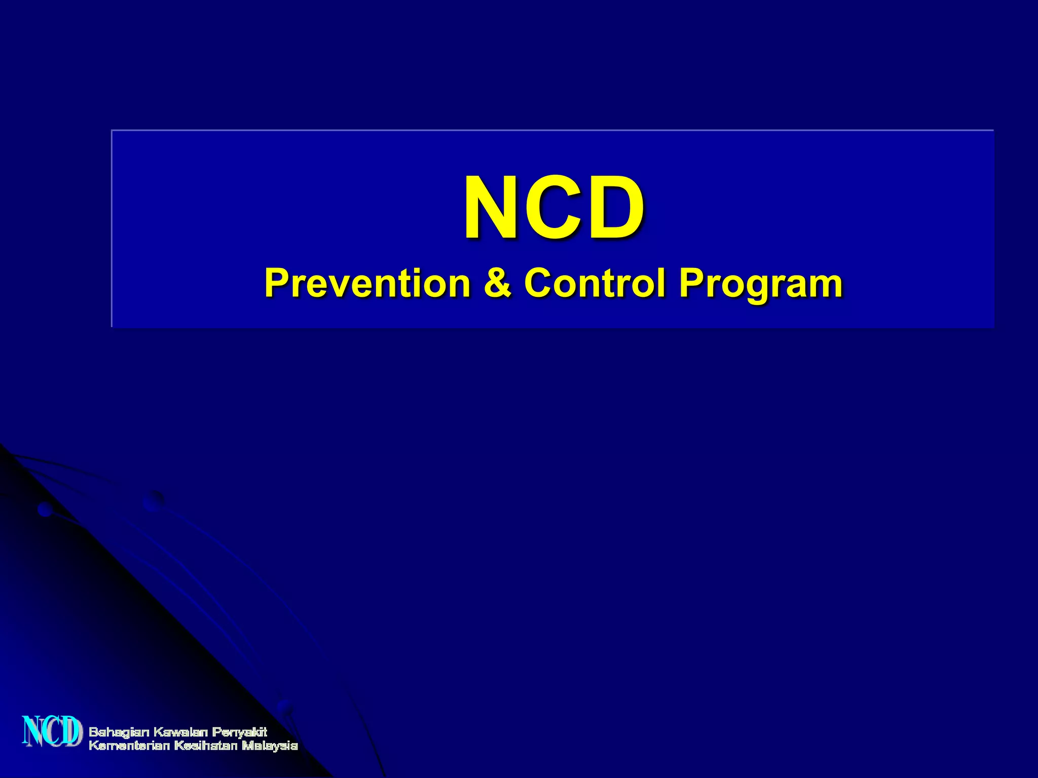 Prevention of Non-Communicable Diseases in Malaysia | PPT | Diabetes ...