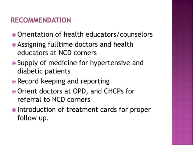 Strengthening primary healthcare for prevention and treatment of non ...