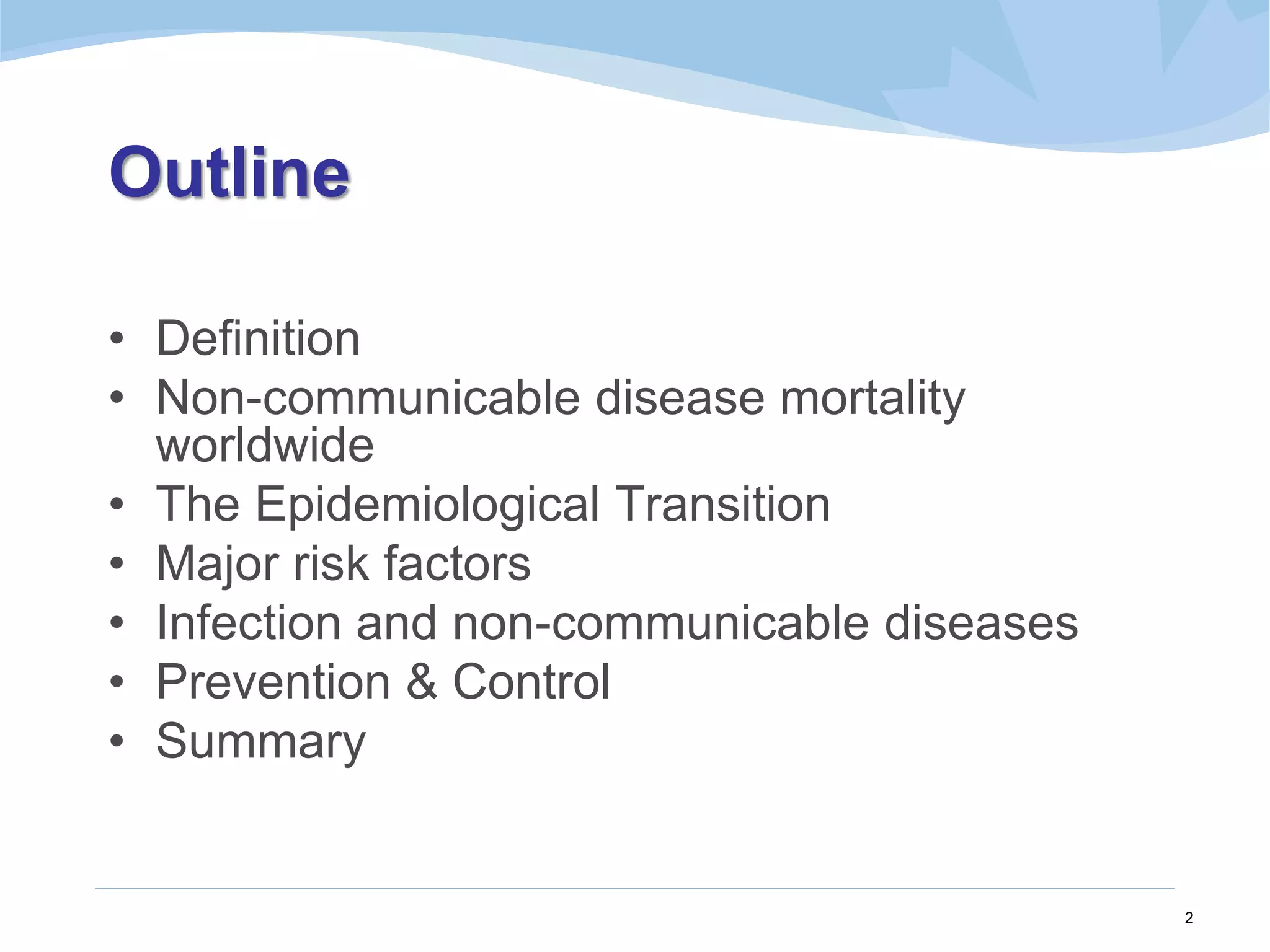 Non Communicable Disease: Prevention and Mangement | PPTX