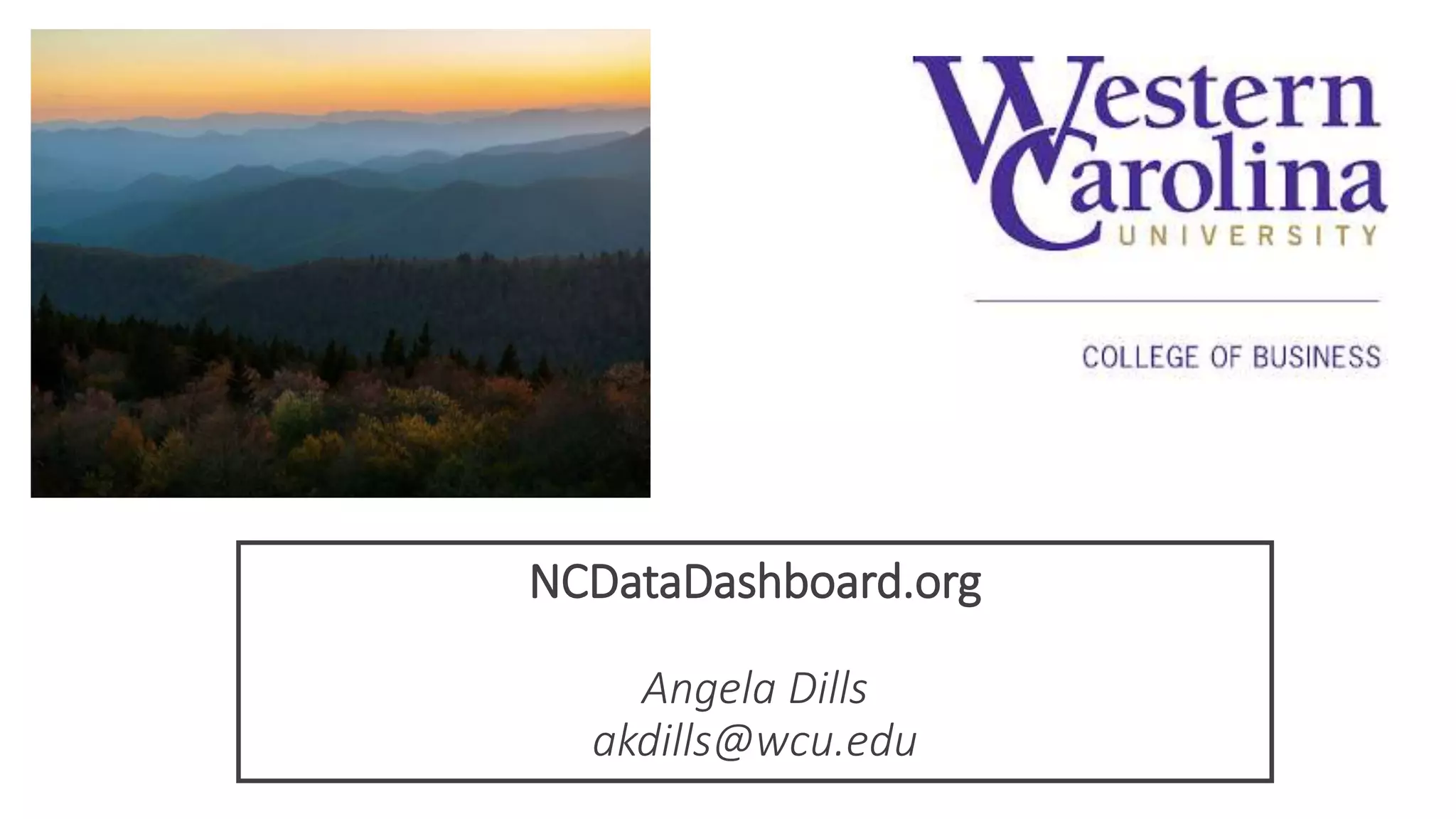 8/16/2018 - NC Data Dashboard | PPTX | Business | Business and Finance