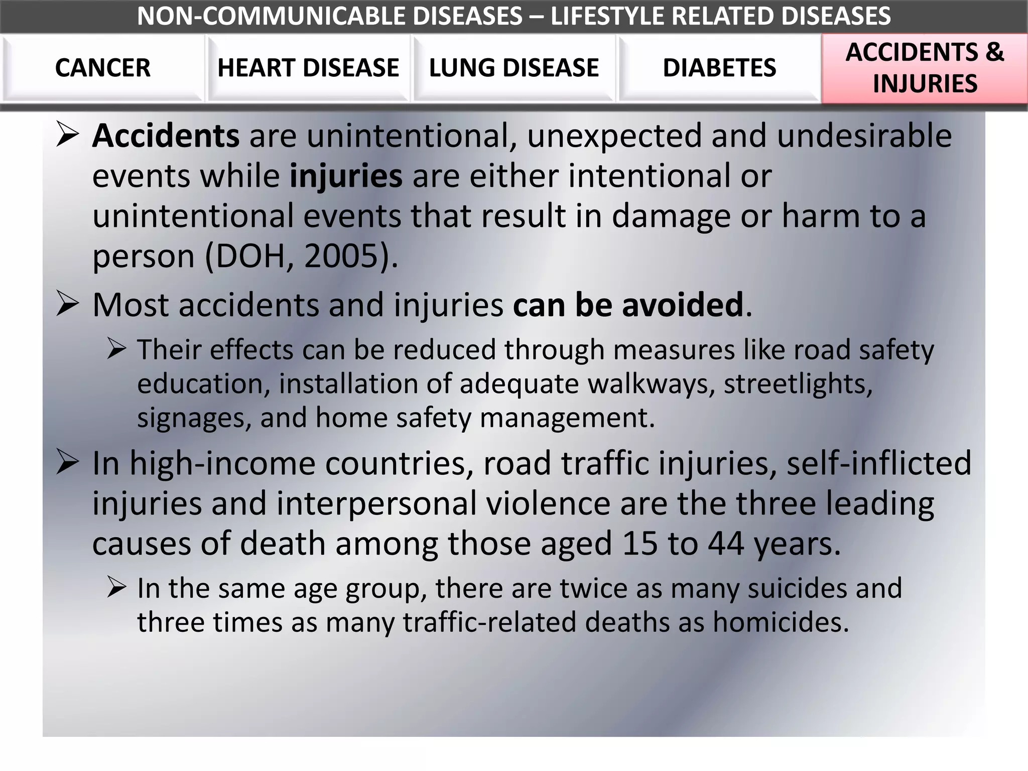 Non-Communicable Diseases and Lifestyle-Related Diseases | PPTX