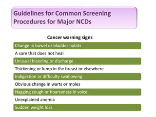 Non-Communicable Diseases and Lifestyle-Related Diseases | PPTX