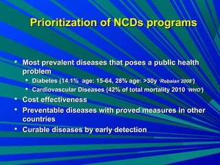 NCD in Saudi Arabia dr M. Saeedi 2012 Riyadh | PPT