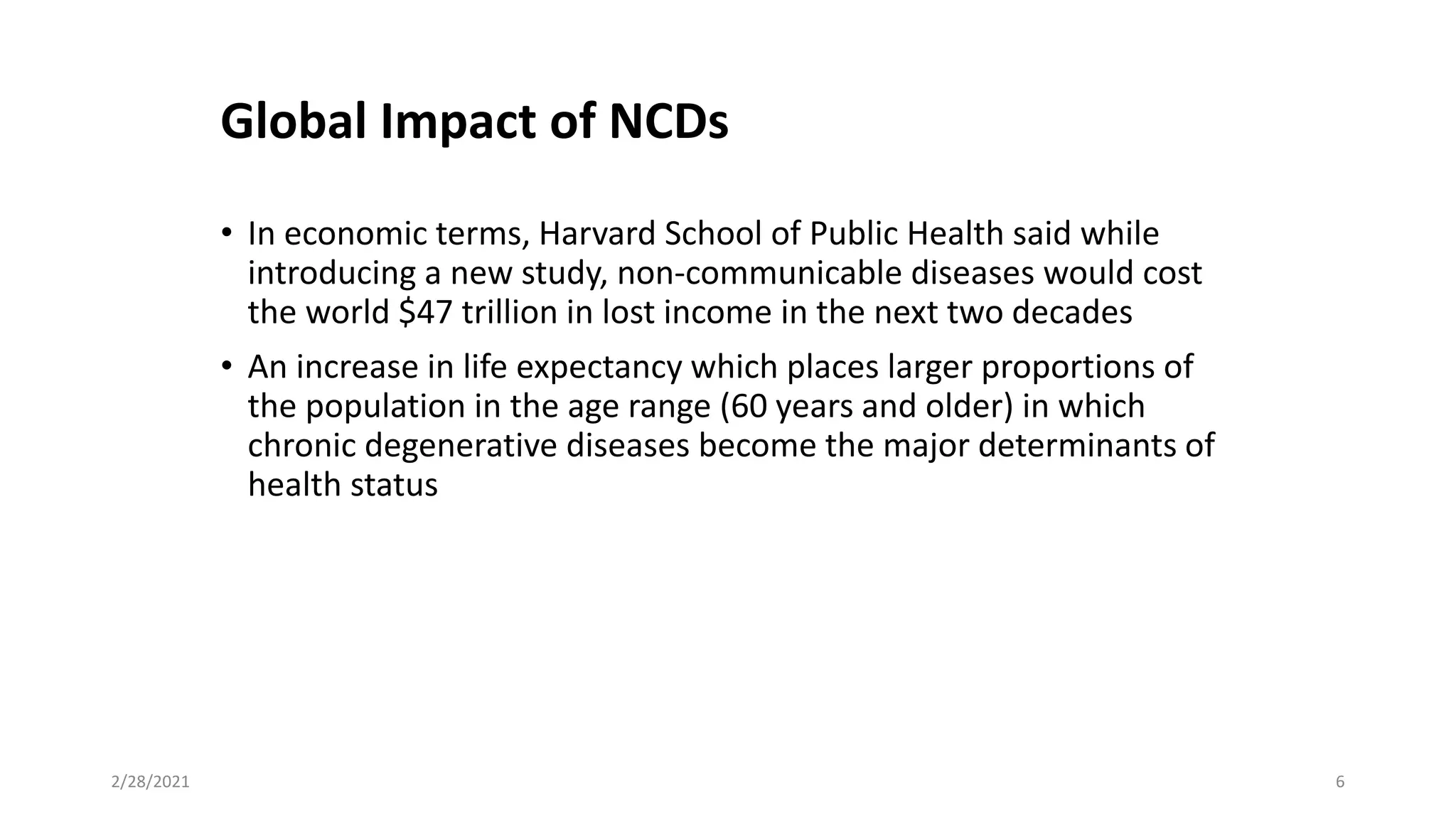 Ncd non communicable diseases presentation | PPTX