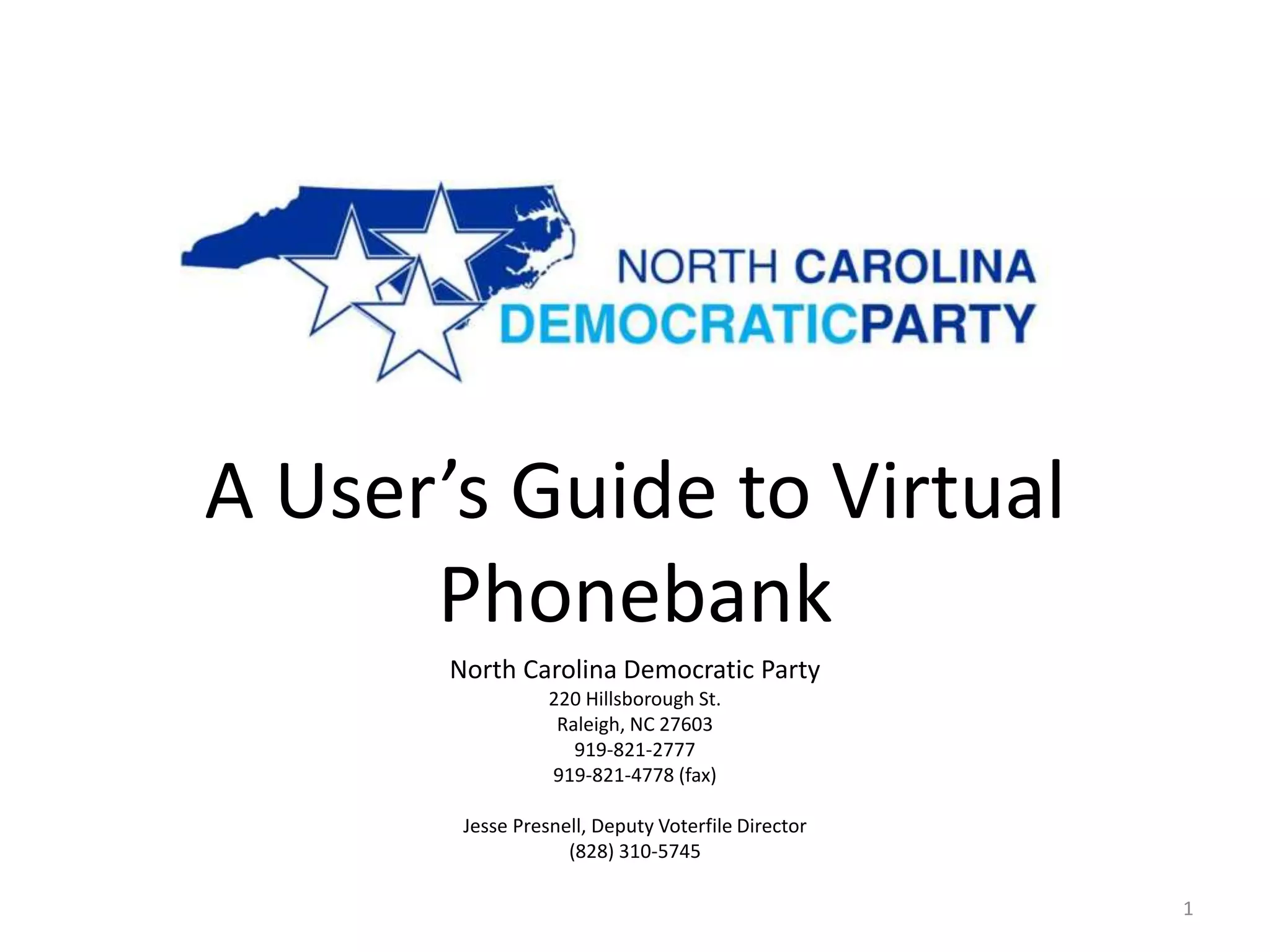 NCDP Step by Step Guide to Virtual Phone Banking | PPTX
