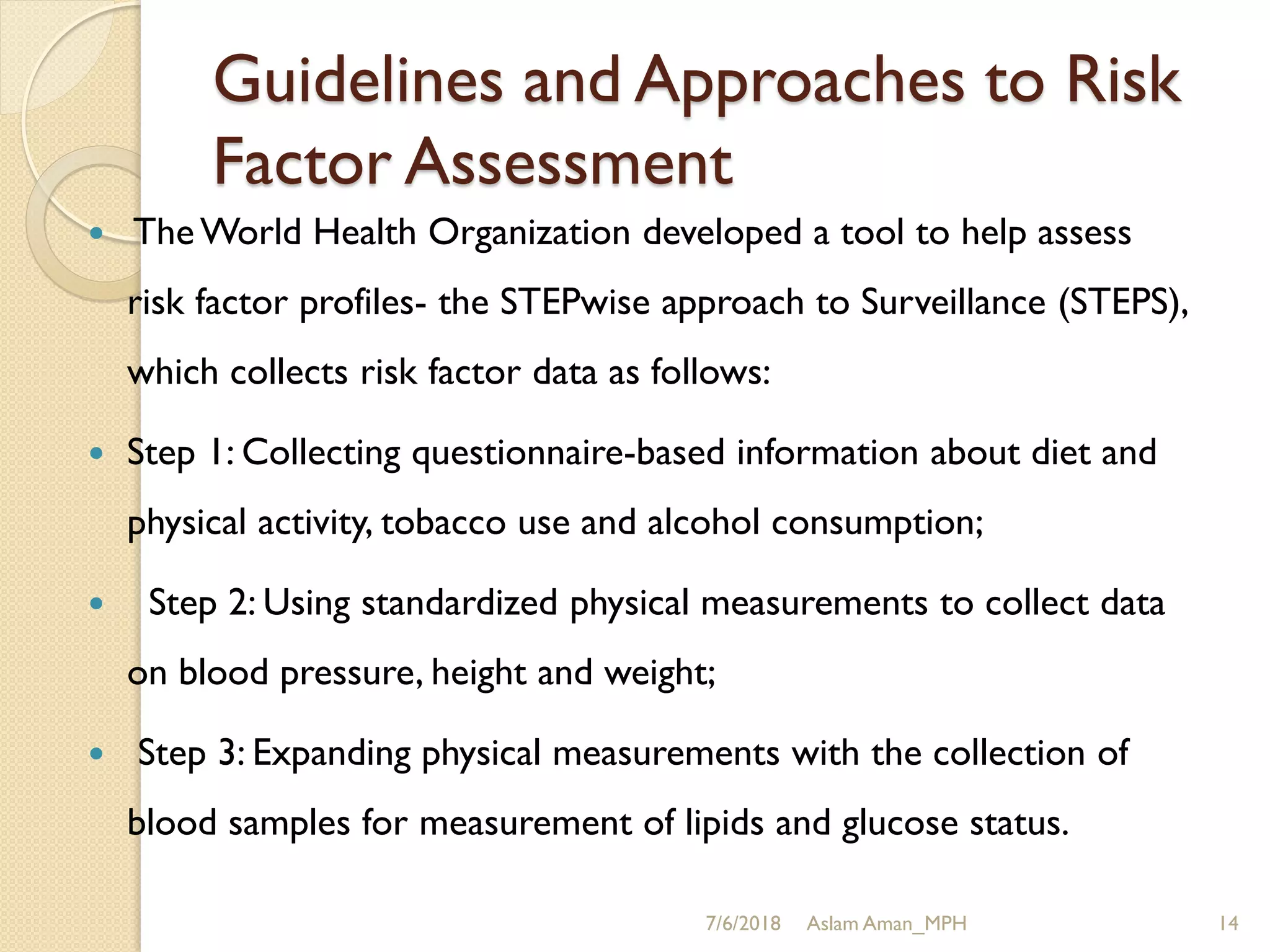 NCDs Risk Assessment and Vision Screening | PDF