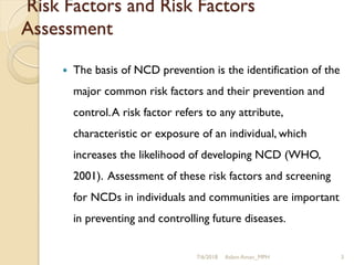 NCDs Risk Assessment and Vision Screening | PDF